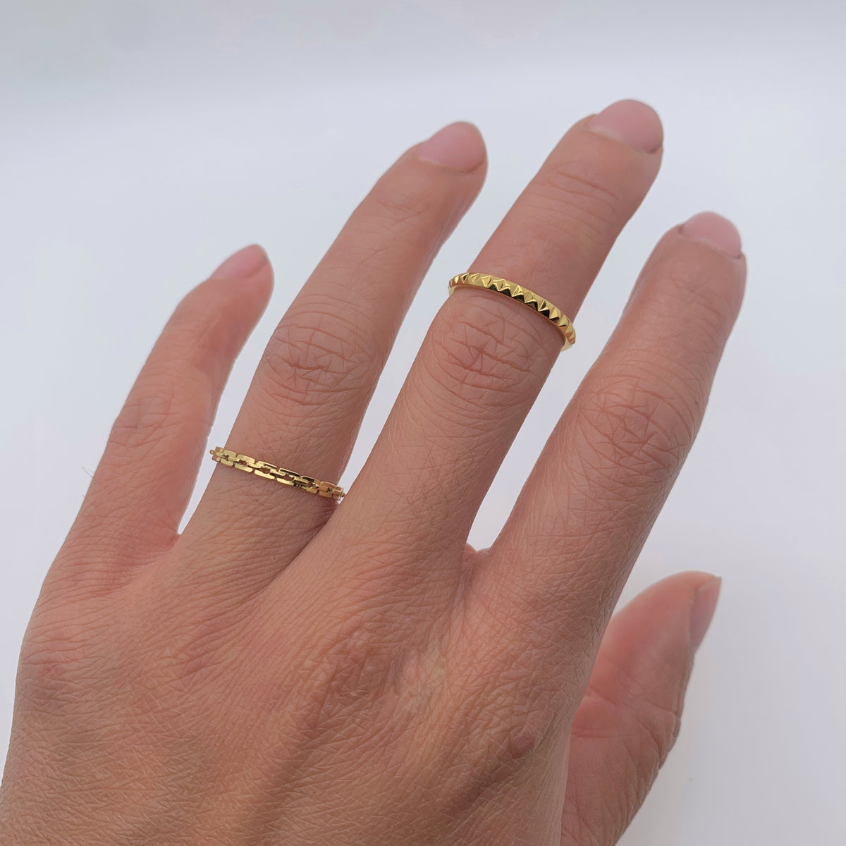 GEO Skinny Staking Ring – PLAIN SOUL